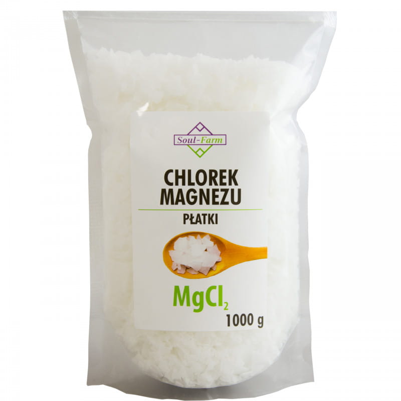 CHLOREK MAGNEZU (SZEŚCIOWODNY) PŁATKI 1000G 1kg SOUL-FARM Sklep Evita